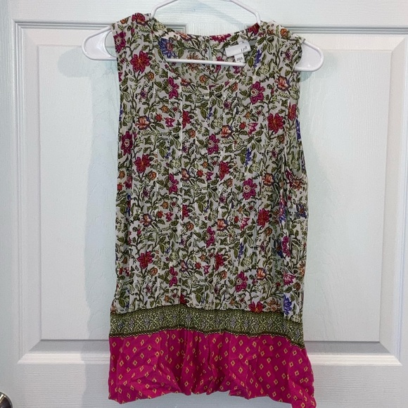J. Jill | Tops | J Jill Floral Sleeveless Blouse Tank Top | Poshmark